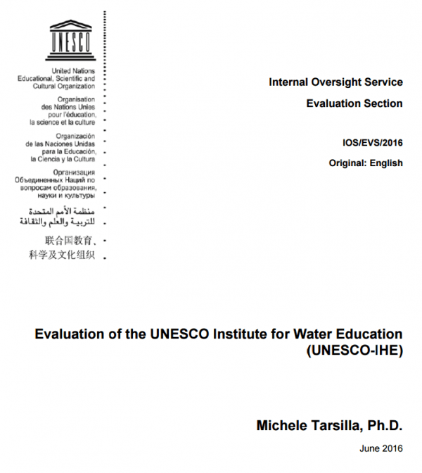 Evaluation of the UNESCO-IHE - Águas Mídia Livre